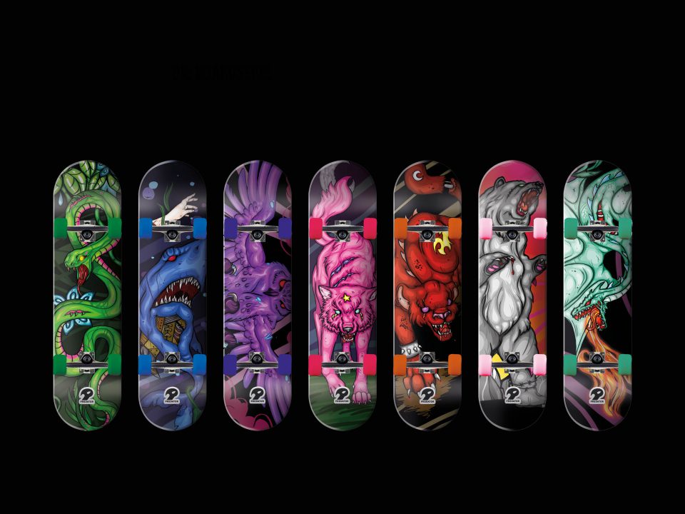 Predator Boards - Skateboard Illustrations - Princess Charles